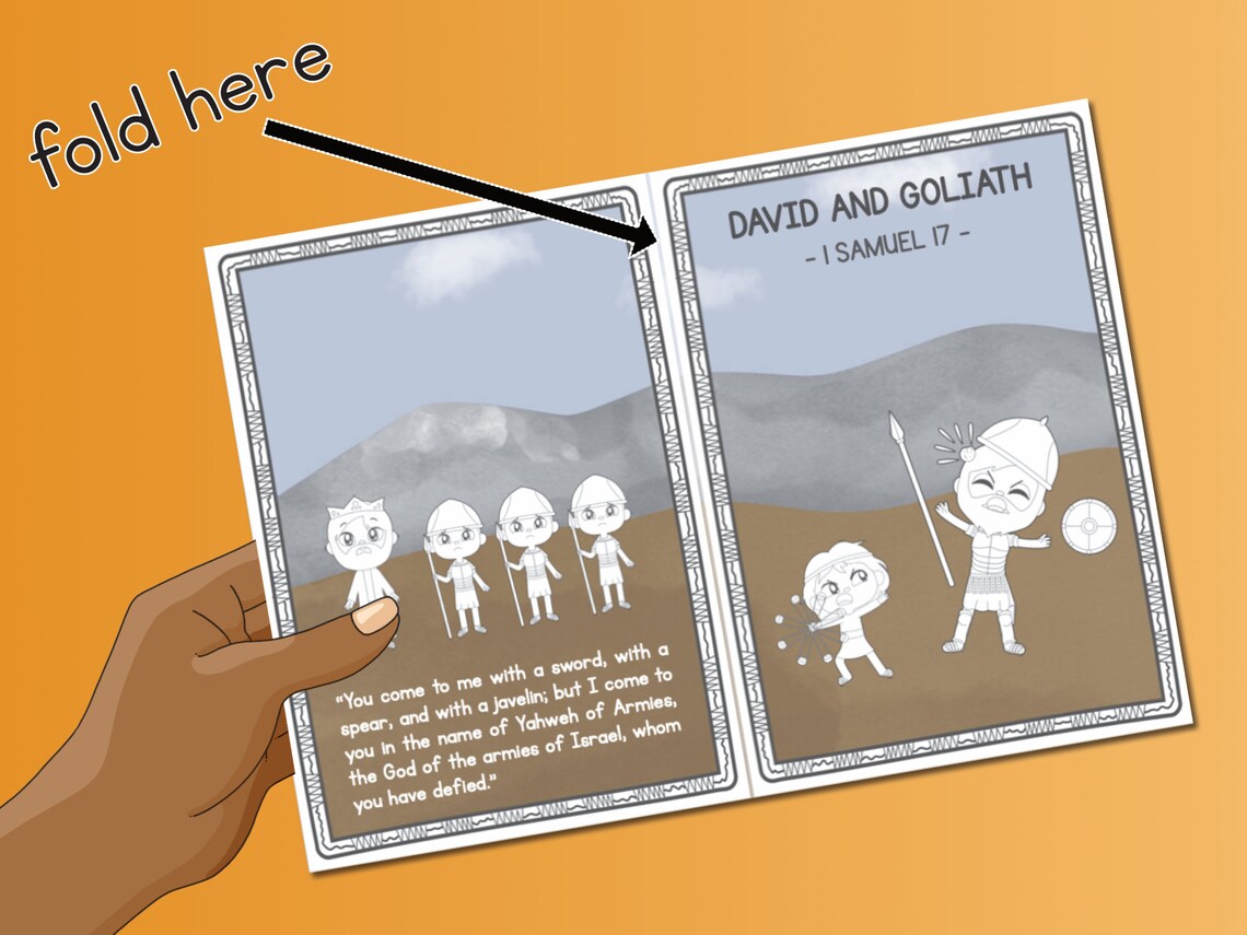 David and Goliath Printable Booklet Activity - Old Testament Bible ...