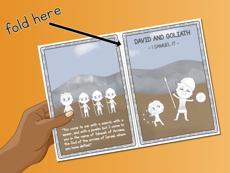 David and Goliath Printable Booklet Activity - Old Testament Bible ...