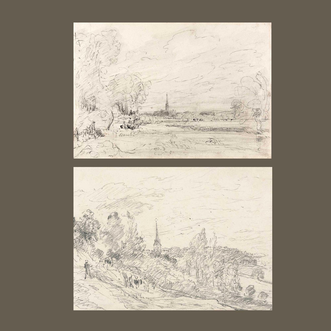 Stampe di paesaggi vintage: set di stampe murali minimaliste di ...