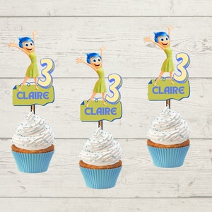 Joy (inside Out 2) Cupcake Toppers - Etsy