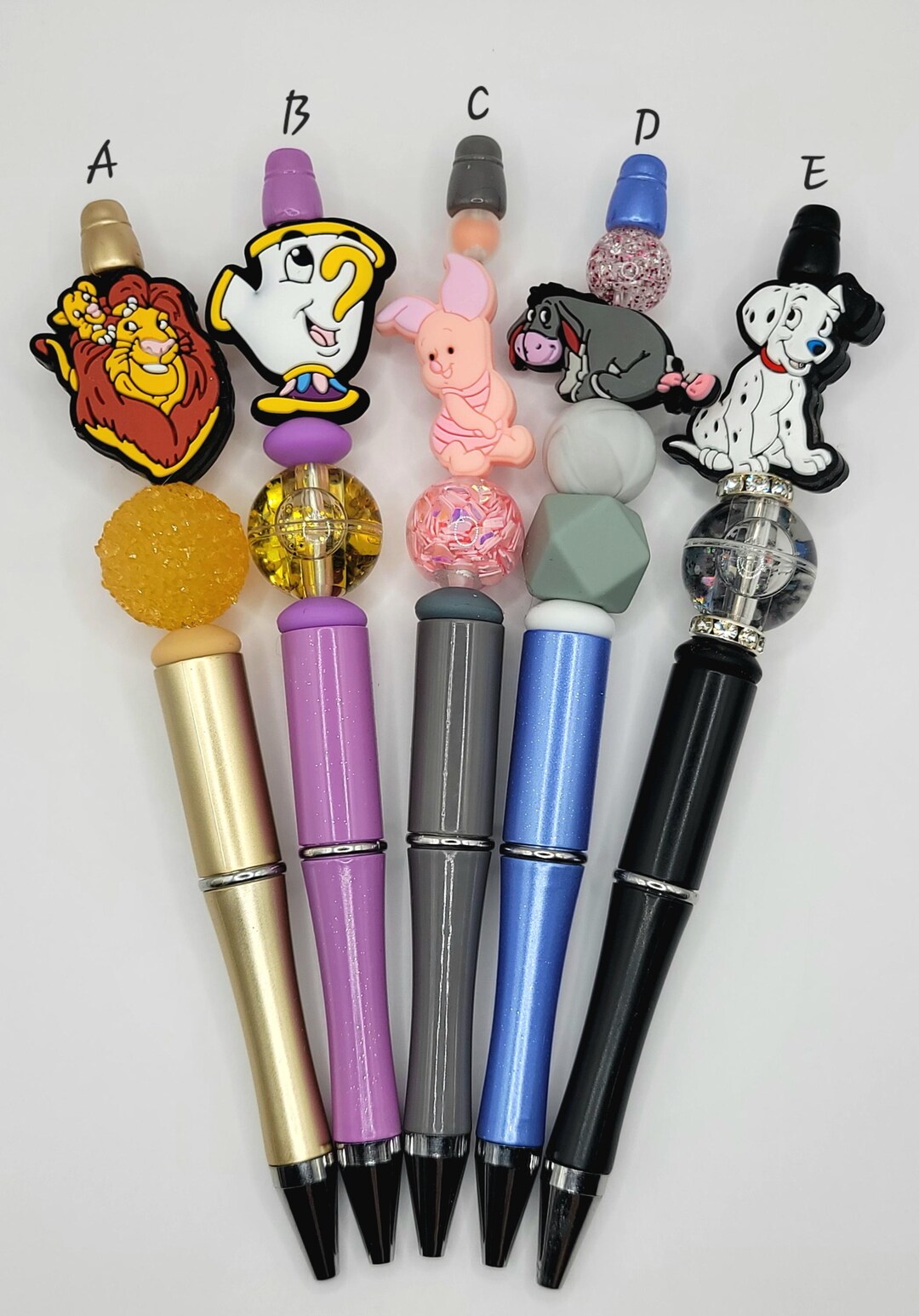 Refillable Beaded Pens - Character Inspired Focal Bead Pens - Beaded ...