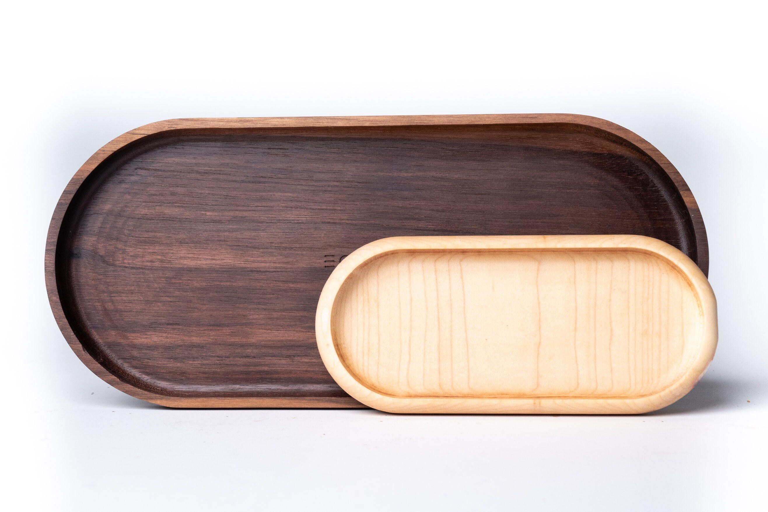 Large Wooden Valet Tray, Wooden Empty Pocket, Oval Wooden Tray, Jewelry ...