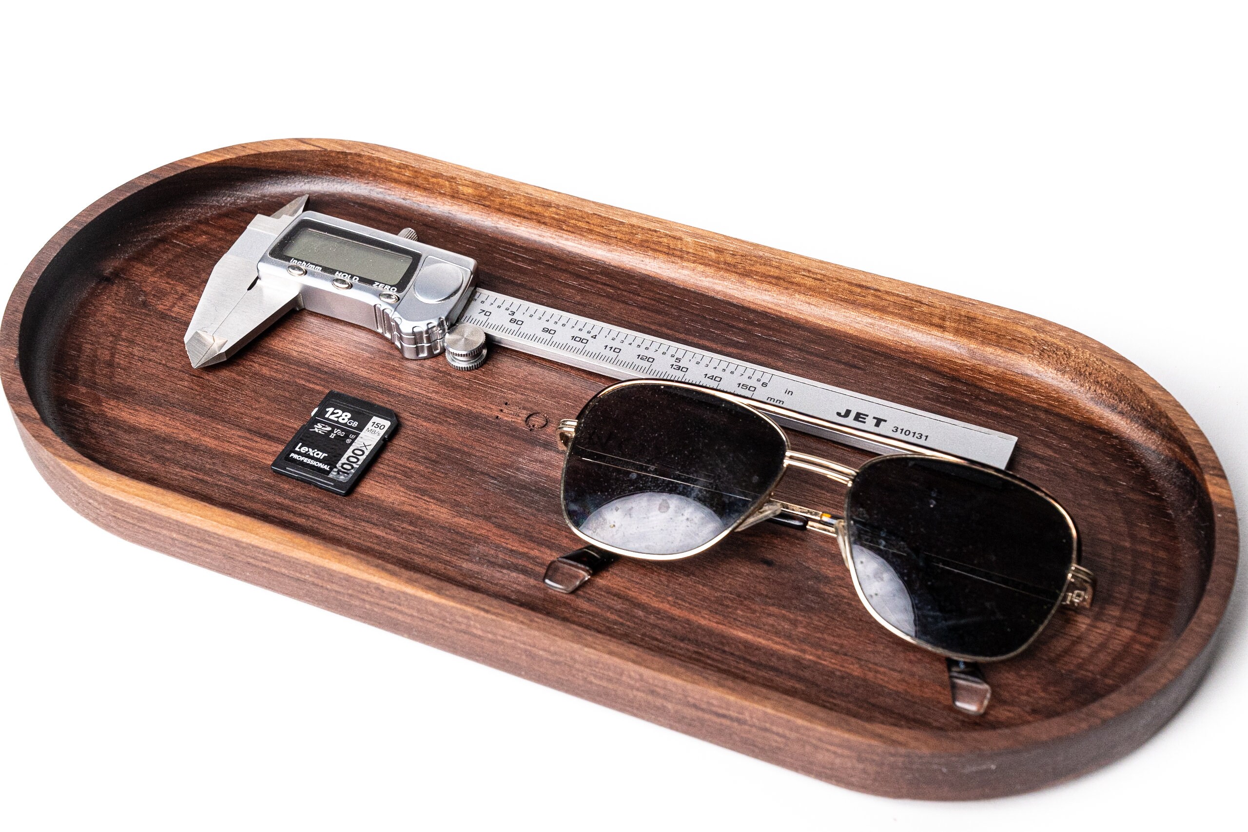 Large Wooden Valet Tray, Wooden Empty Pocket, Oval Wooden Tray, Jewelry ...