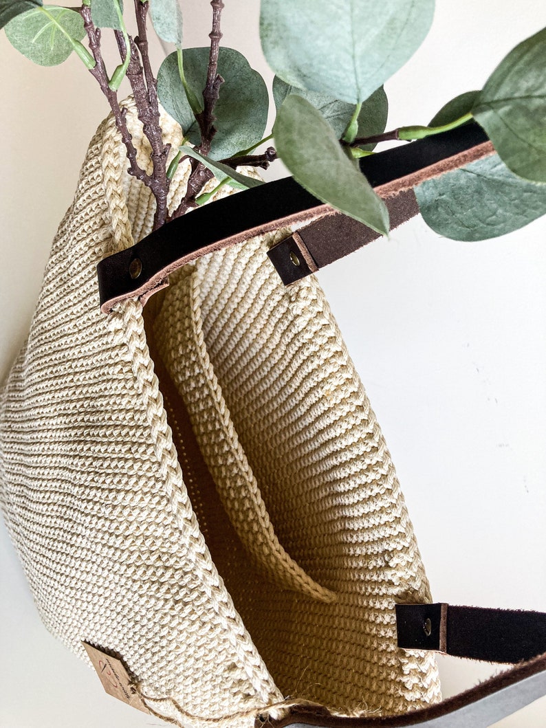 Tote Shopping Bag Polyester Rope Crochet Handmade Bag Crochet Tote Bag - Etsy