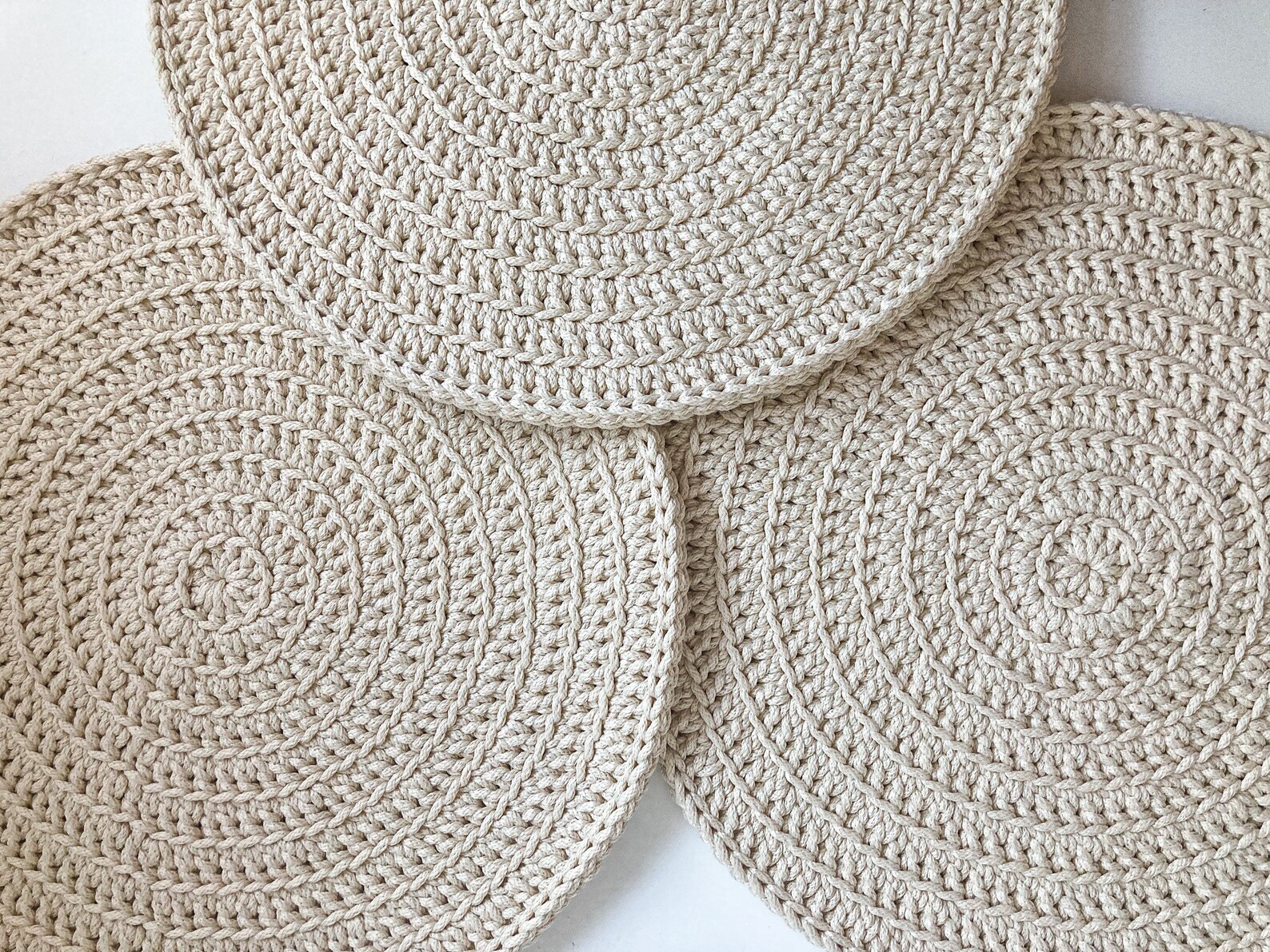 Boho Table Mat Plain Crochet Table Placemats Kitchen and - Etsy