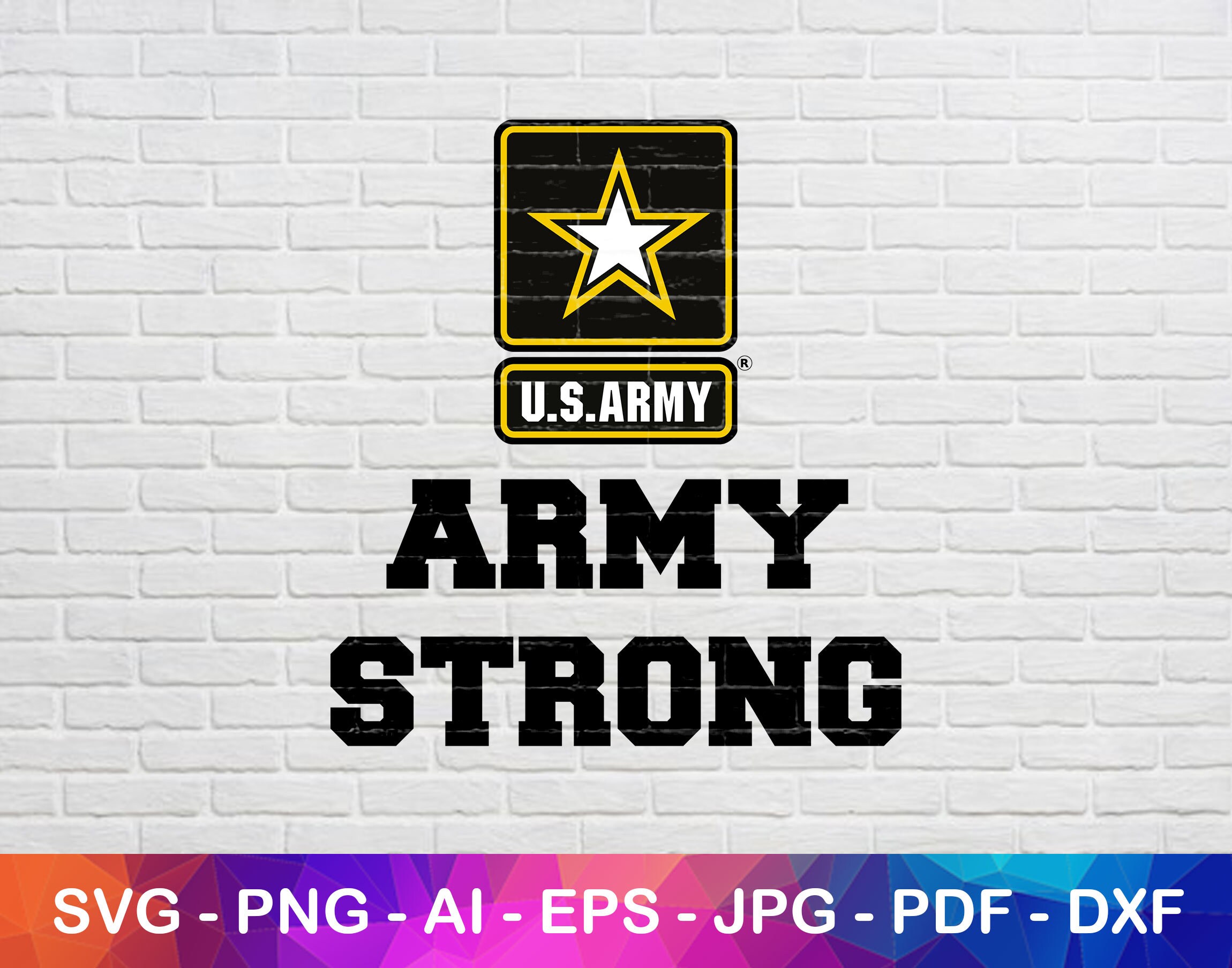 Army Strong Svg File US ARMY Svg File US Army Black and | Etsy
