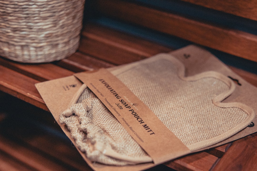 Natural Jute Exfoliating Mitt | Dead Skin Remover | Self Tan Exfoliator ...