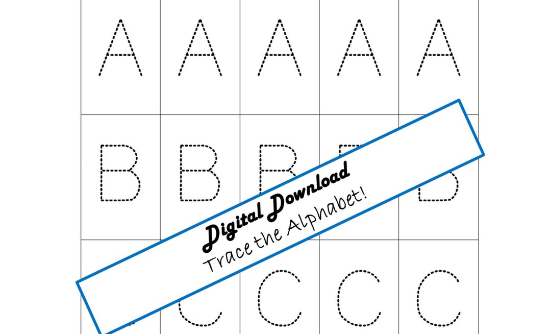 Learn to Trace the Alphabet for Children - Etsy