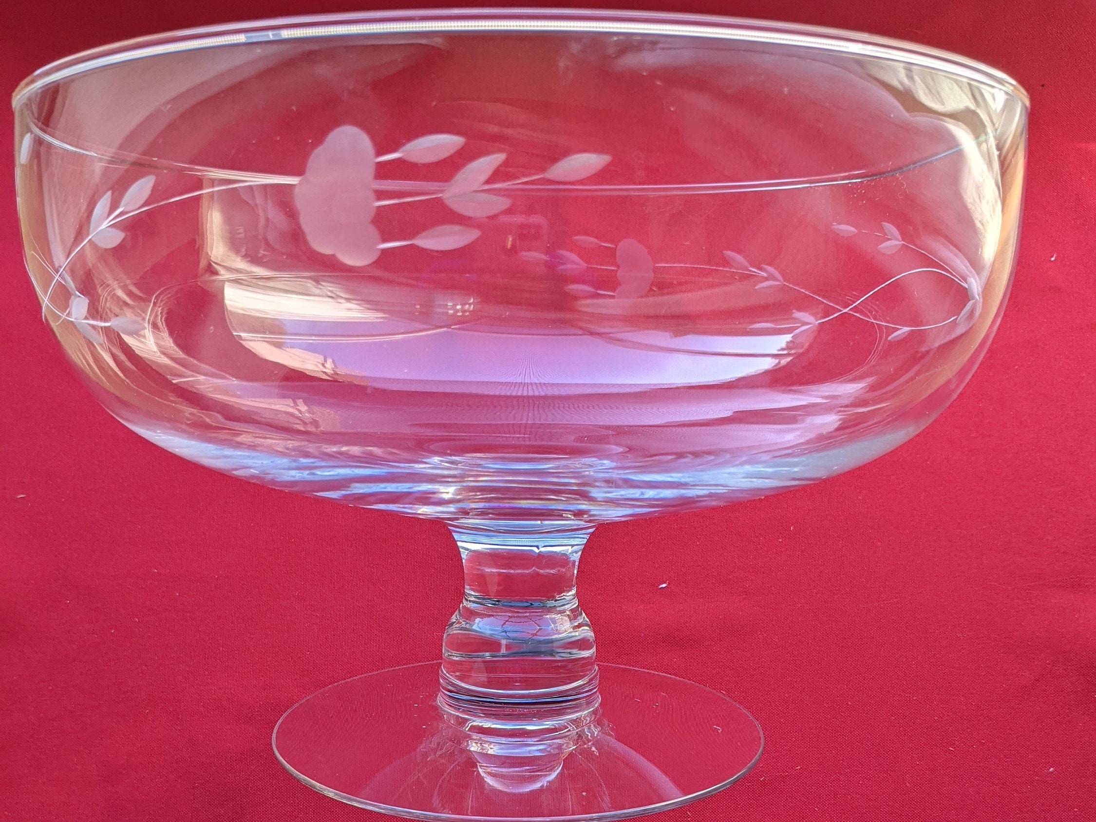 Princess House Crystal Heritage Crystal Compote Bowl/ Centerpiece Bowl ...