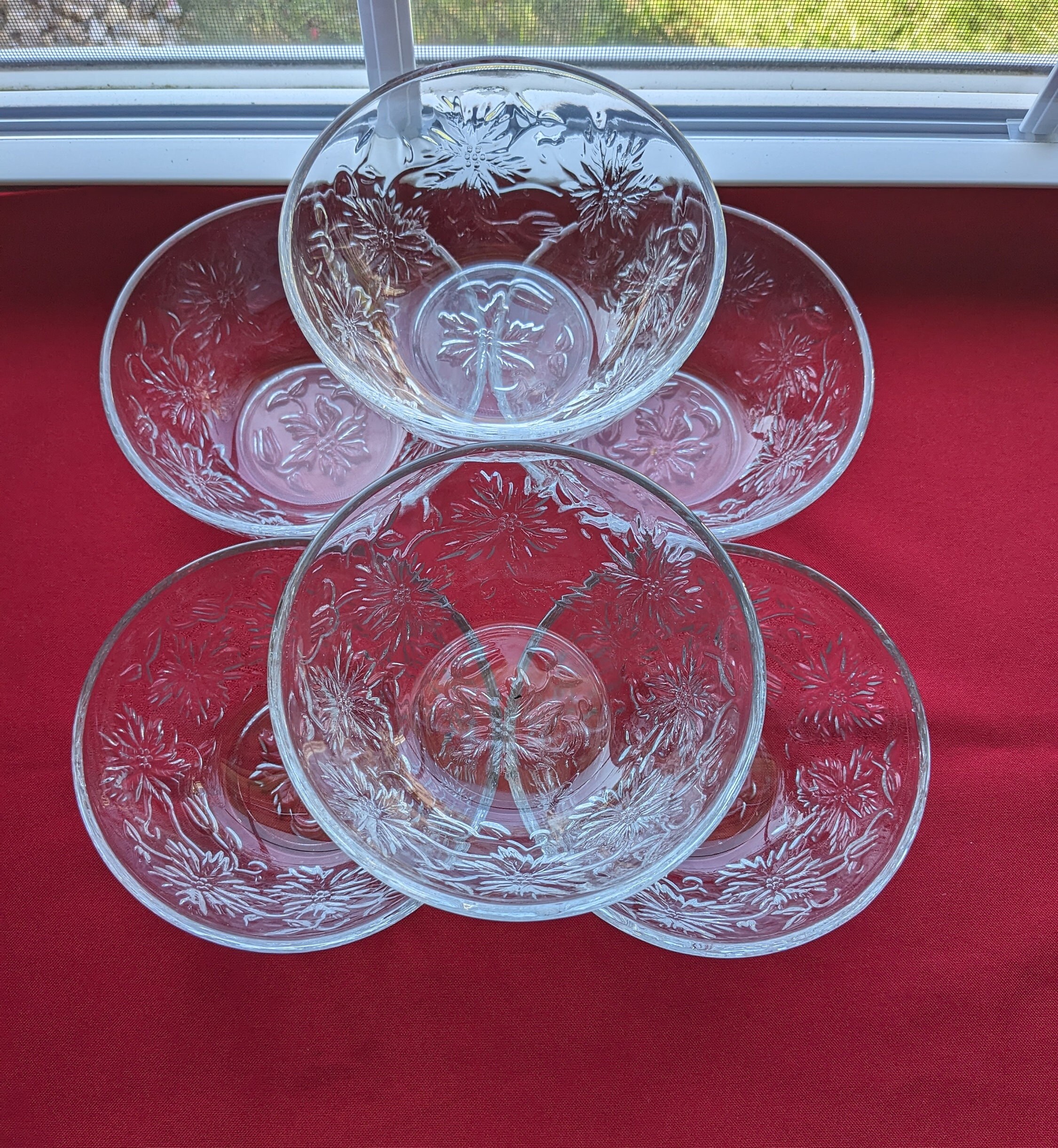 Princess House Fantasia Crystal Bowls: Set of 6 Multi-purpose Serving ...