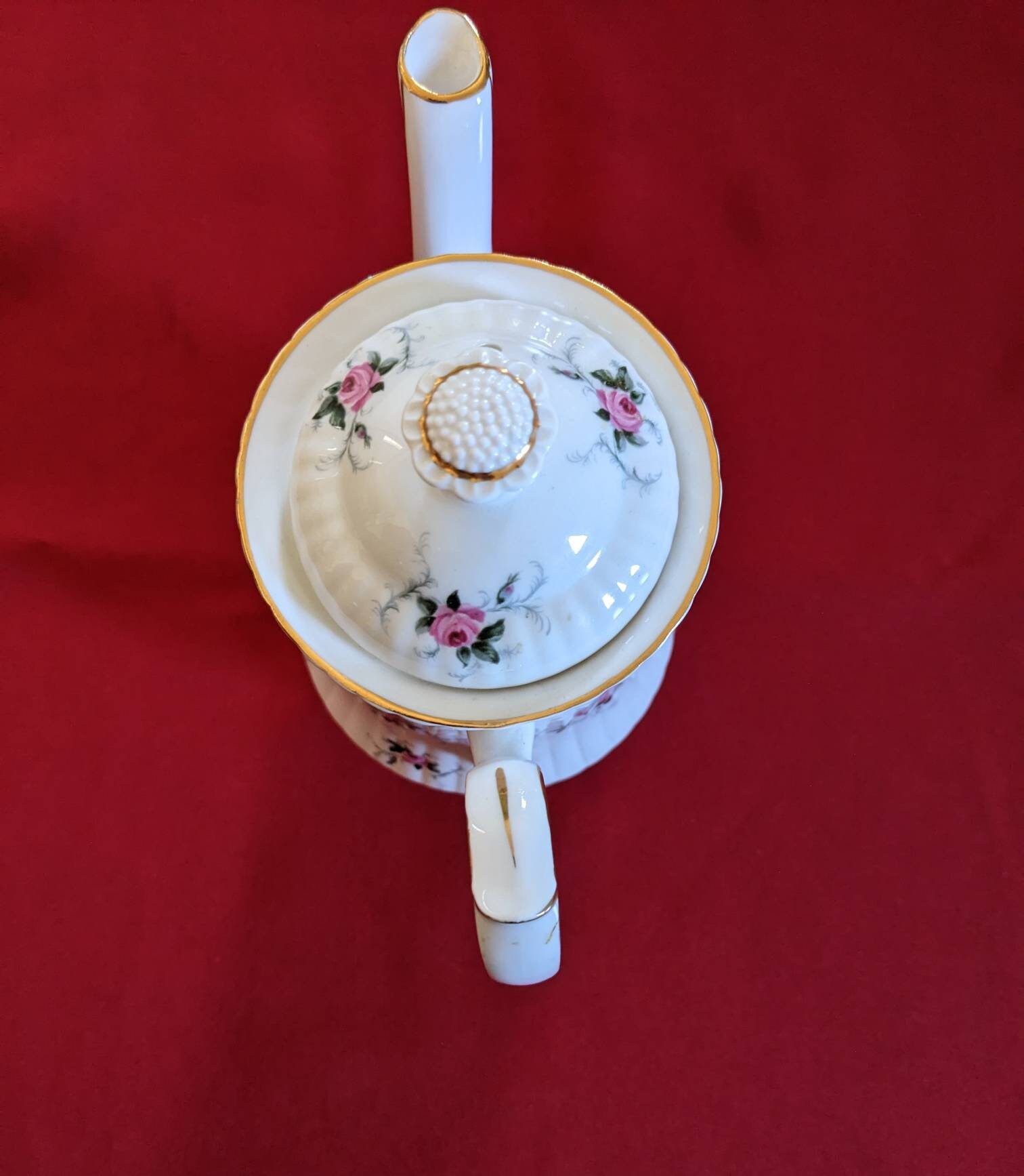 Princess House Crystal Windsor Rose Tea Pot / Coffee Maker With Lid. - Etsy