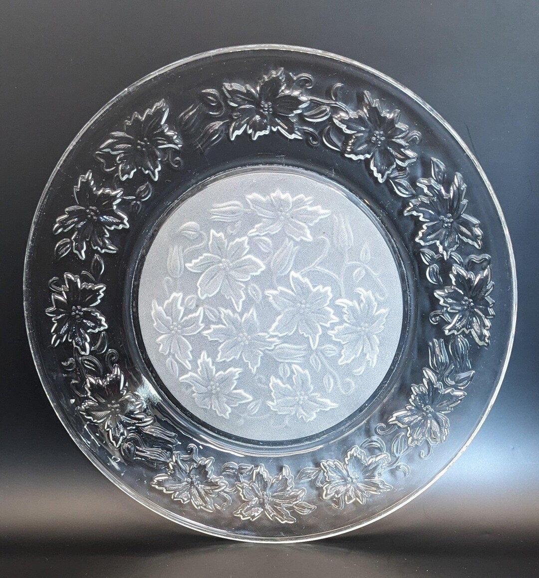 Princess House Fantasia Crystal Poinsettia" Dinner Plates Set of 6 - Etsy