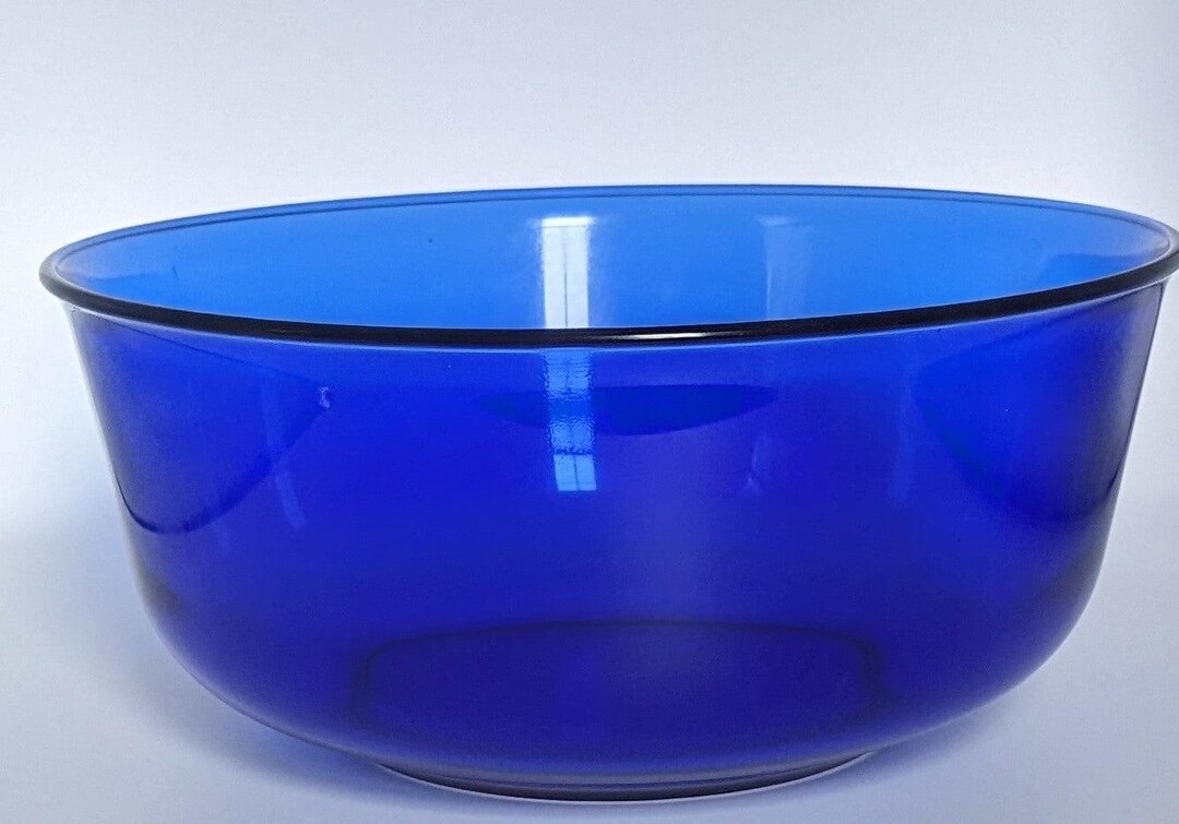 Vintage Arcoroc Cobalt Blue Bowl / Kitchen Decor / Rustic Farmhouse ...