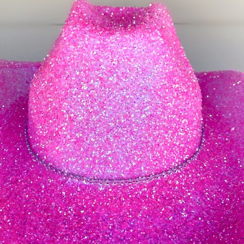 Pink Glitter With Rhinestone Band Cowboy Hat - Etsy