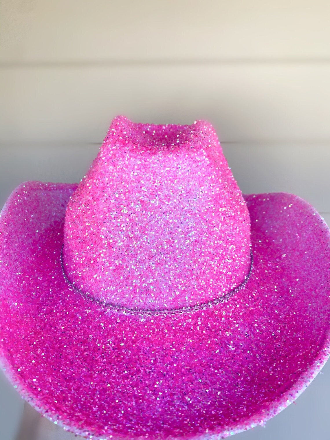 Pink Glitter With Rhinestone Band Cowboy Hat - Etsy