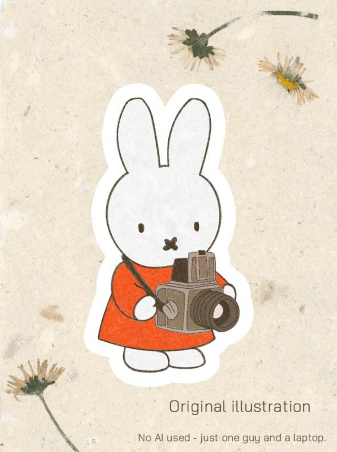 Miffy Holding Film Camera - Hand-drawn, Professionally Printed, 70mm ...
