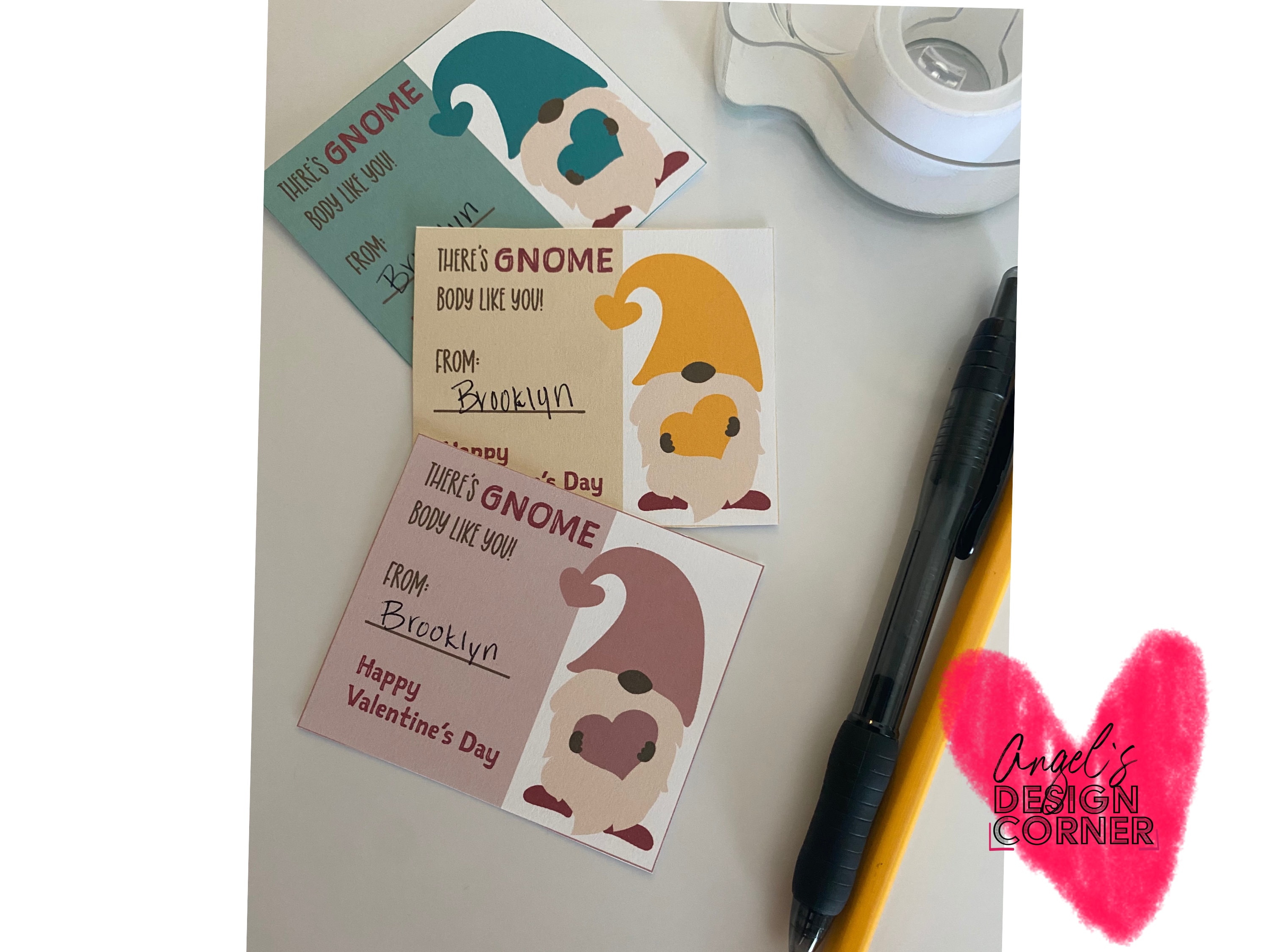 There's Gnome -body Like You Printable Valentine's Day Card/gift Tag - Etsy