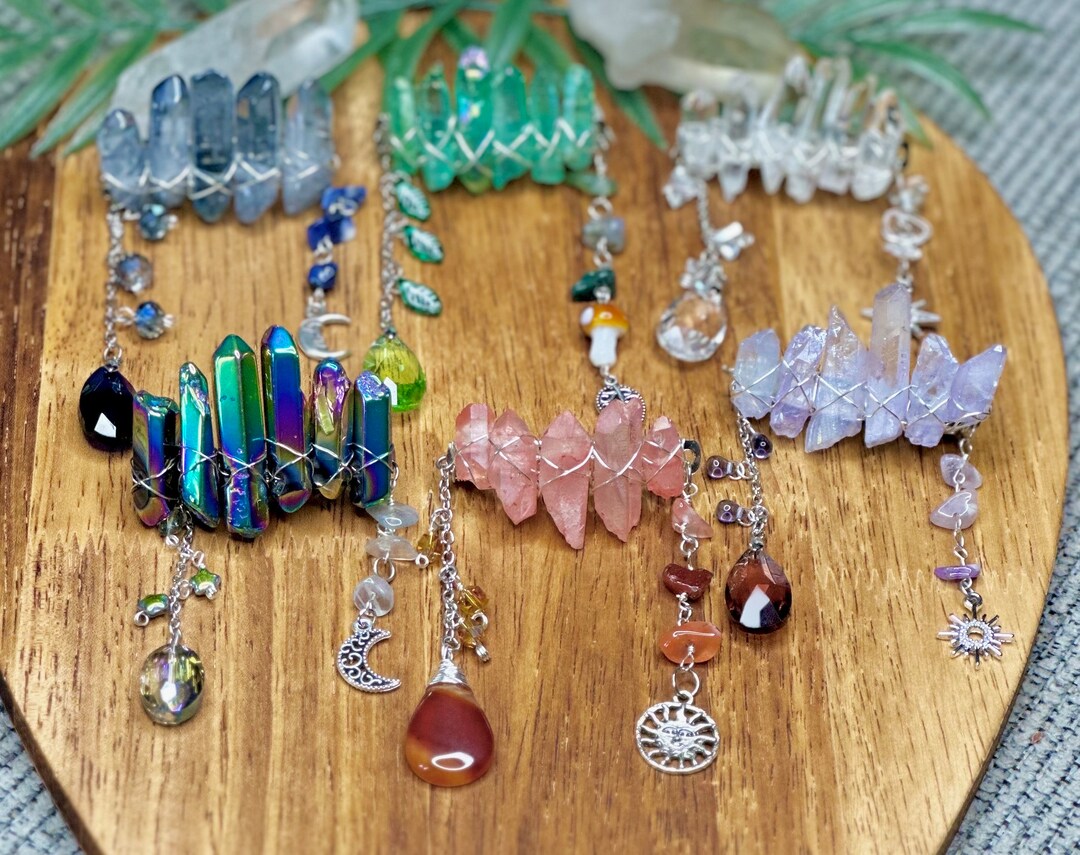 Crystal Barrette, Raw Crystal Barrette, Witchy Crystal Hair Clip ...