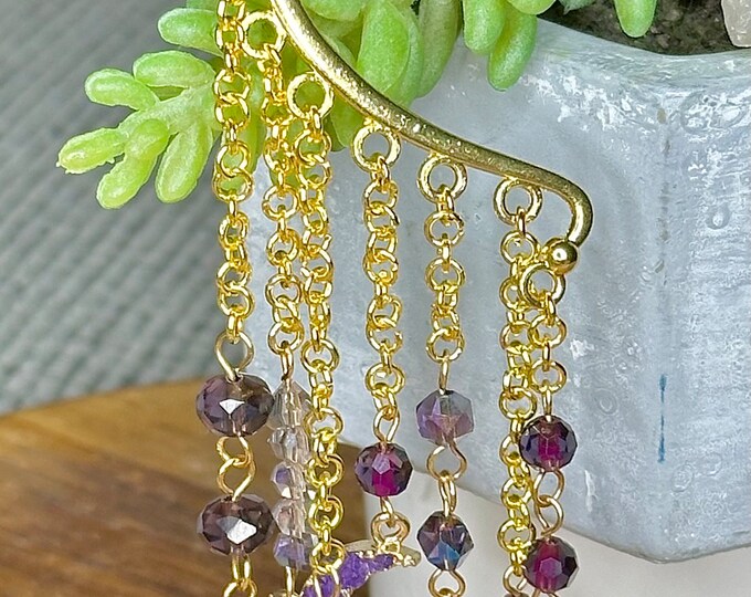 Celestial Ear Cuff, Fantasy Ear Cuff, No Piercing Earrings, Moon and ...