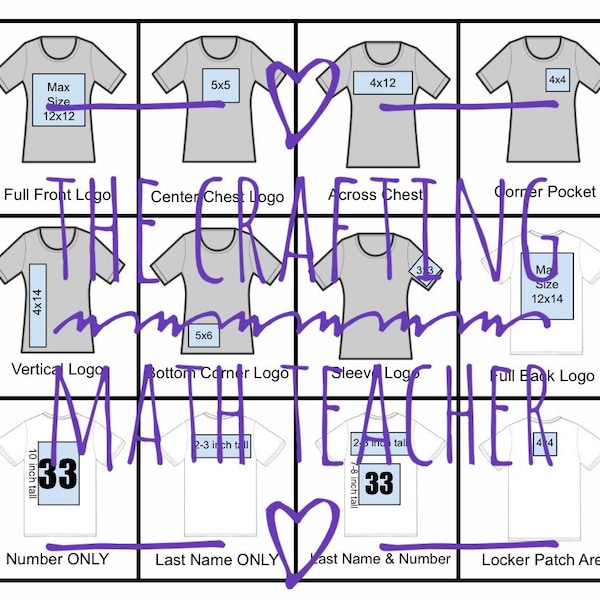 Youth Left Chest Logo Placement - Etsy