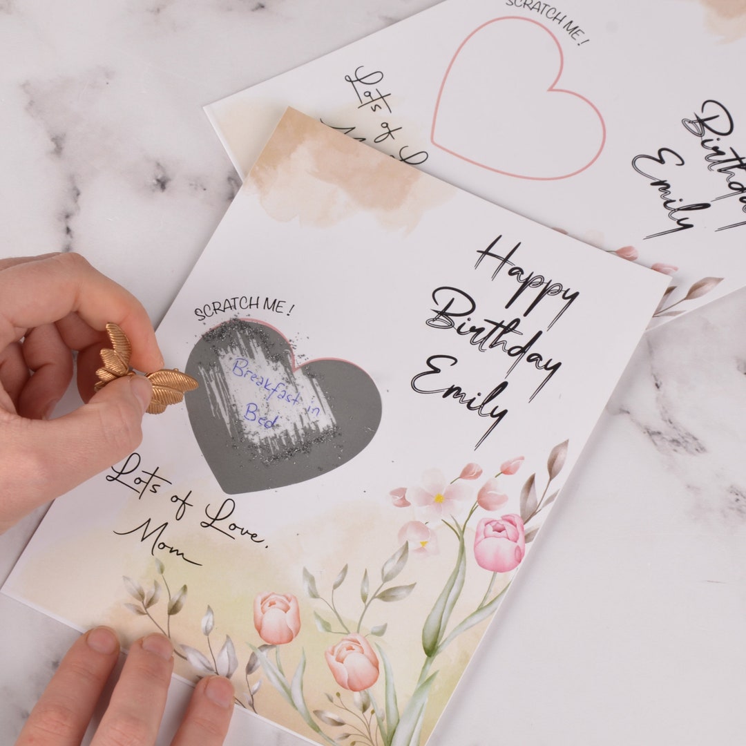 Scratch off Surprise Card Gift for Couple DIY Scratch Off - Etsy