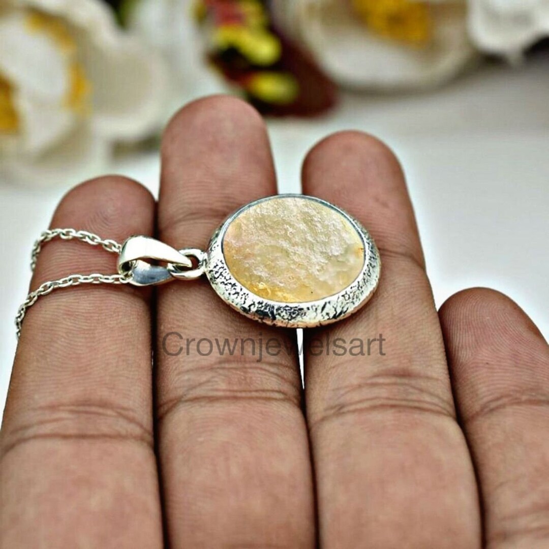 Libyan Desert Glass Pendant-handmade Pendant-rough Libyan Pendant ...