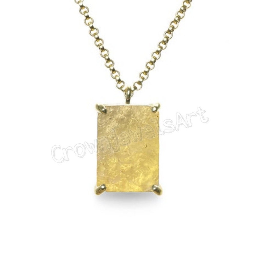 Libyan Desert Glass Pendant-handmade Pendant-rough Libyan Pendant ...