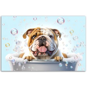Bulldog Wall Art, Gift for Bulldog Lovers, Pet Portrait, Bulldog ...