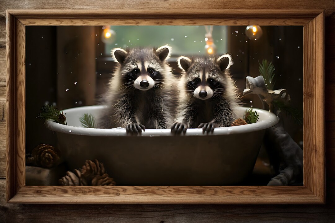 Raccoon Print, Bathroom Decor, Raccoon Wall Art, Animal Photography ...