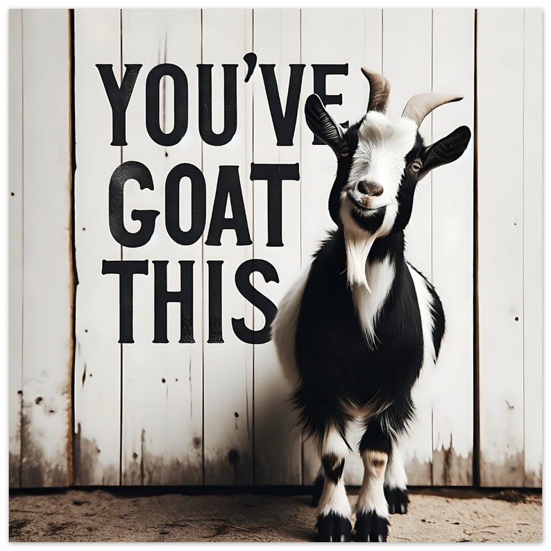 Inspirational Goat Picture Goat Print Farmhouse Rustic - Etsy