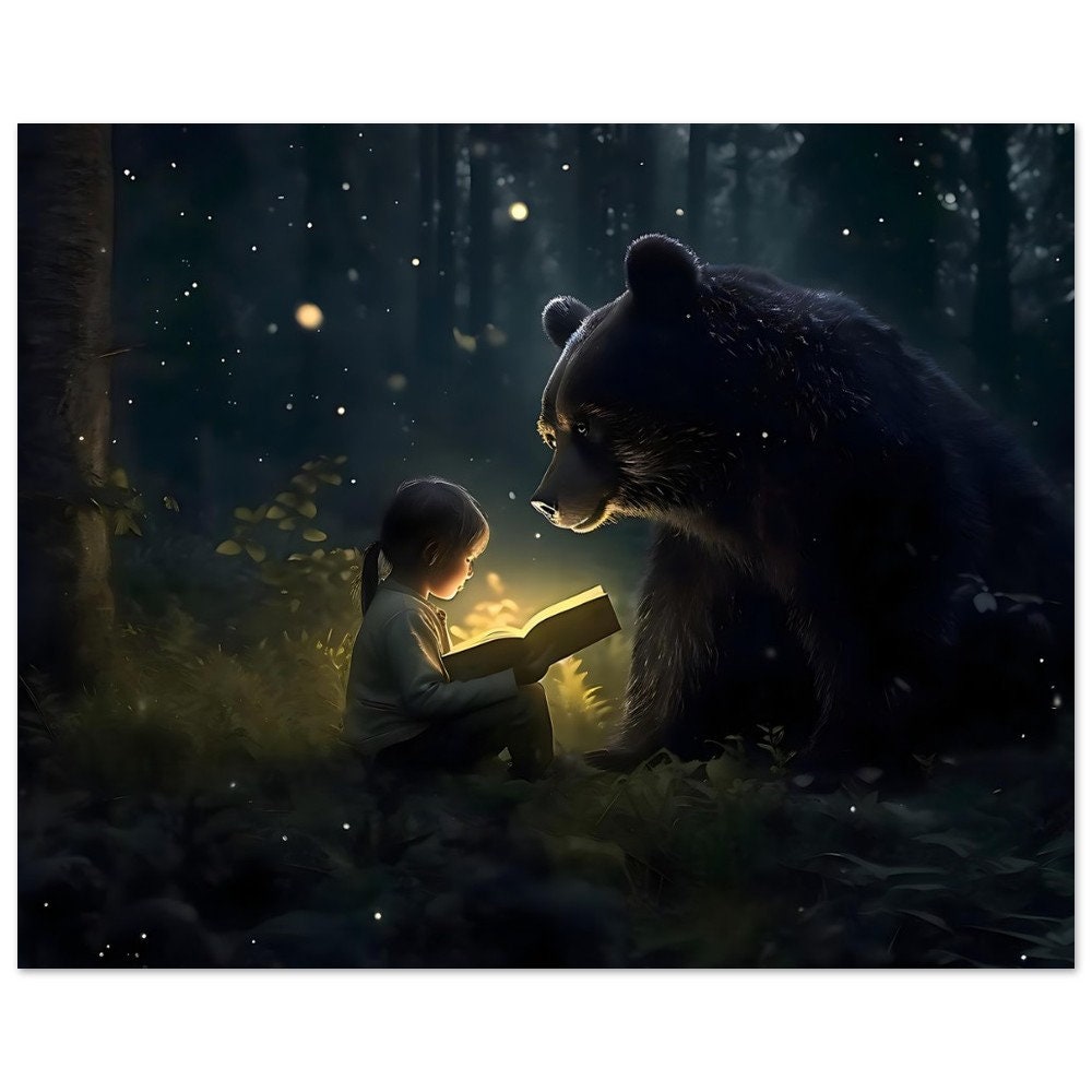 Bear Theme Nursery Wall Art, Kids Room Decor, Classroom Poster, Baby ...