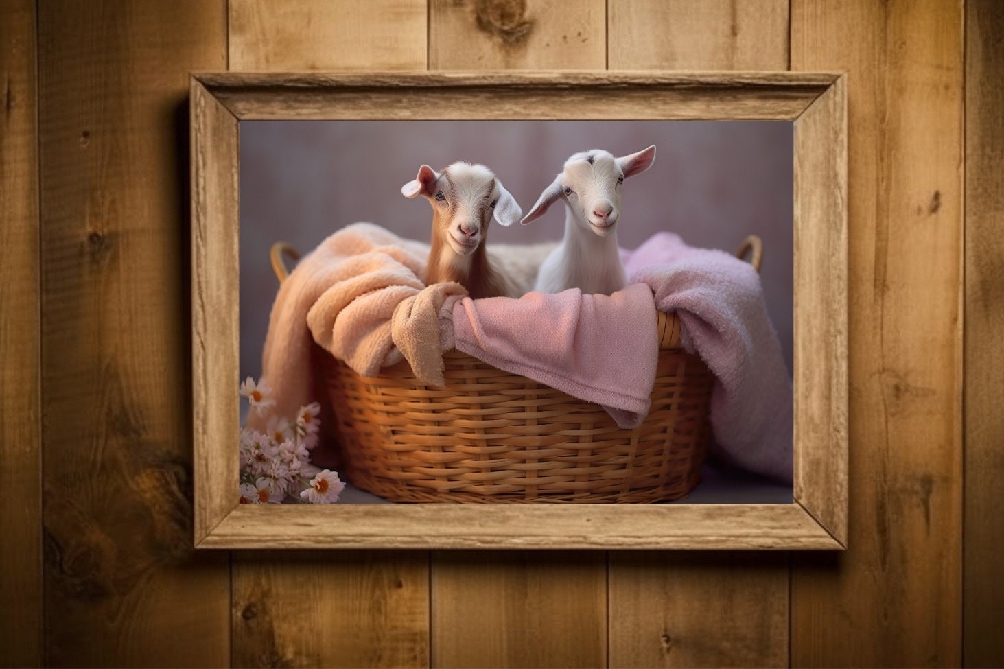 Baby Goat Wall Art, Farmhouse Rustic Decor, Farm Photography, Goat ...