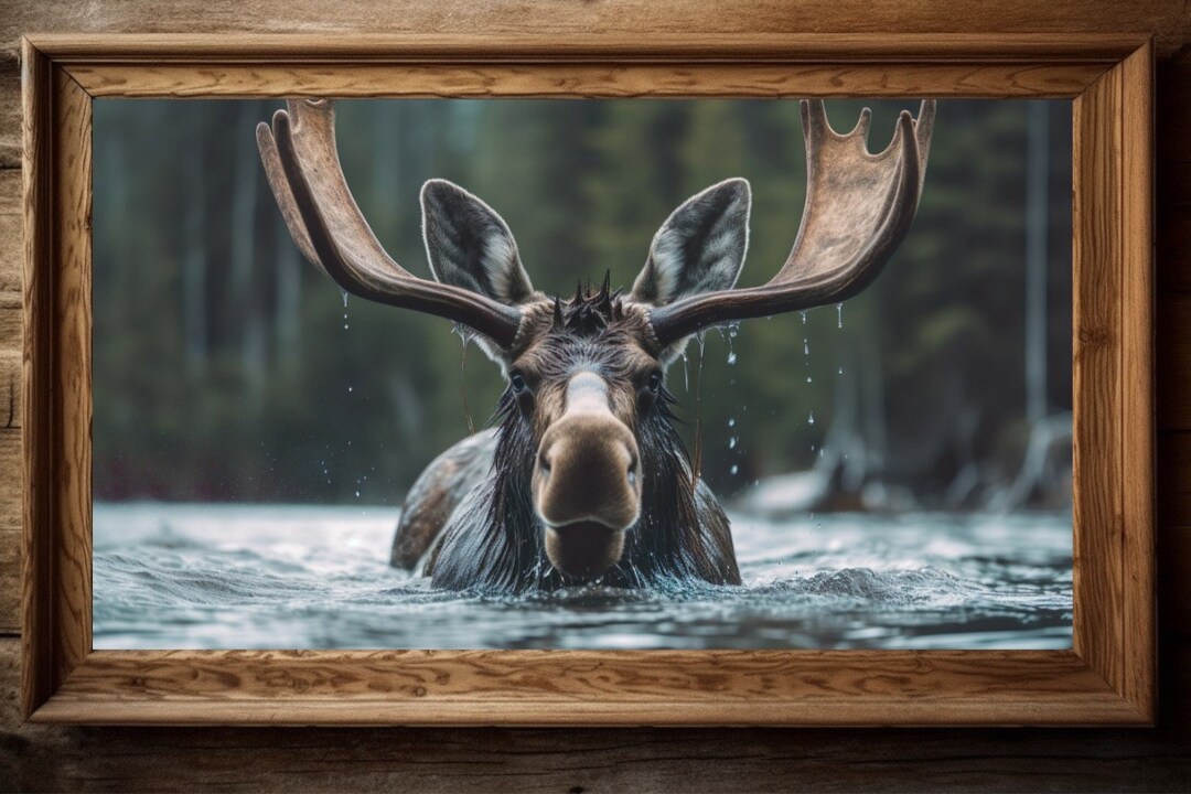 Moose Wall Art, Rustic Cabin Decor, Wildlife Animal Photography ...
