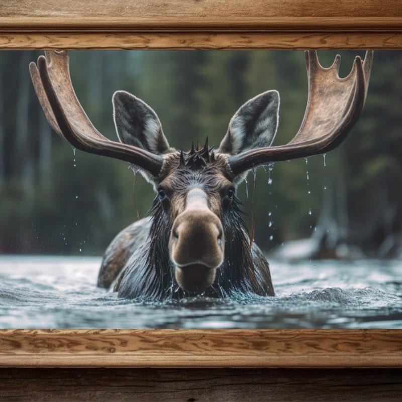 Moose Wall Art - Etsy