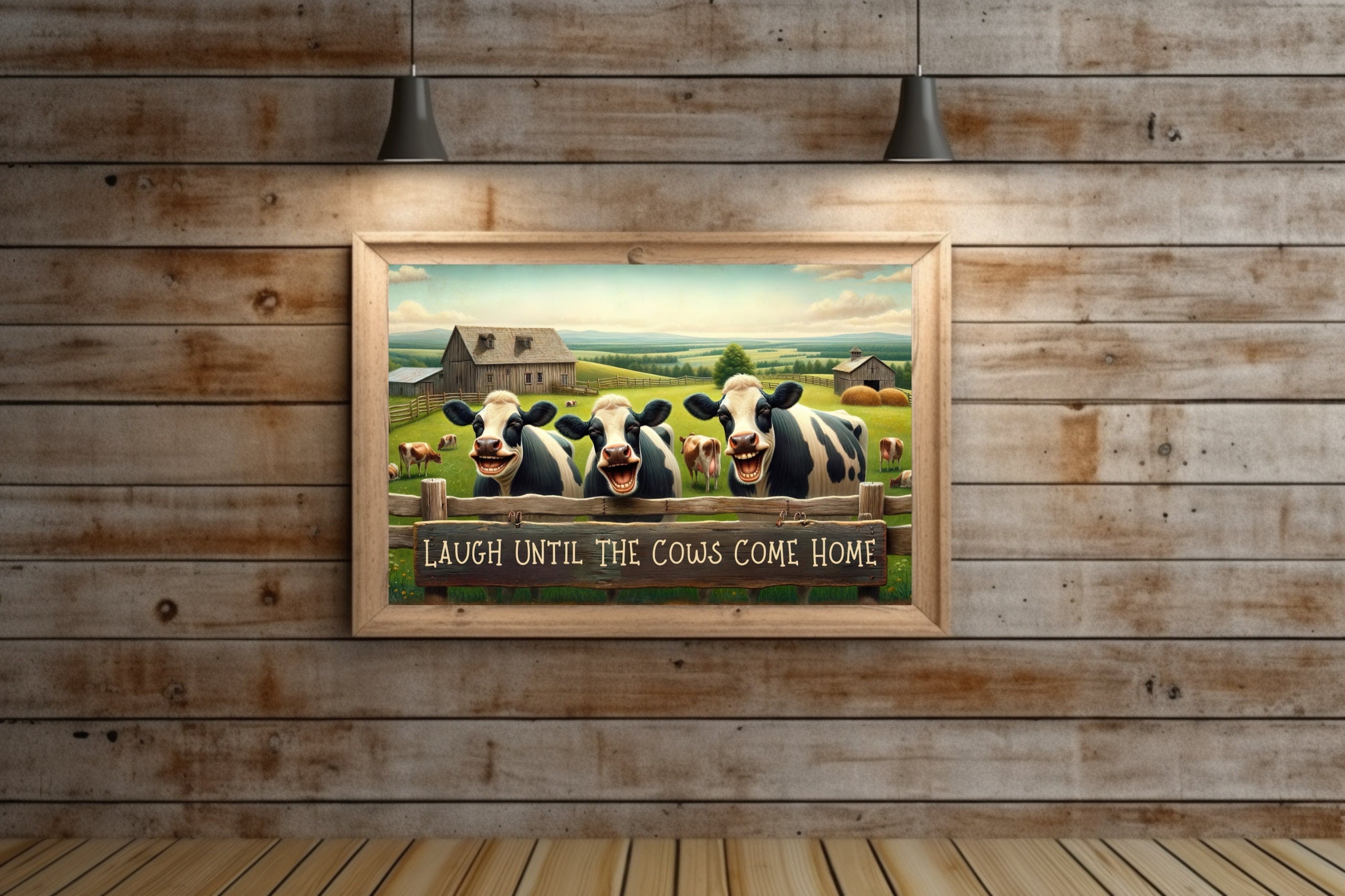 Funny Cow Print, Farmhouse Decor, Rustic Country Decor, Cow Picture ...