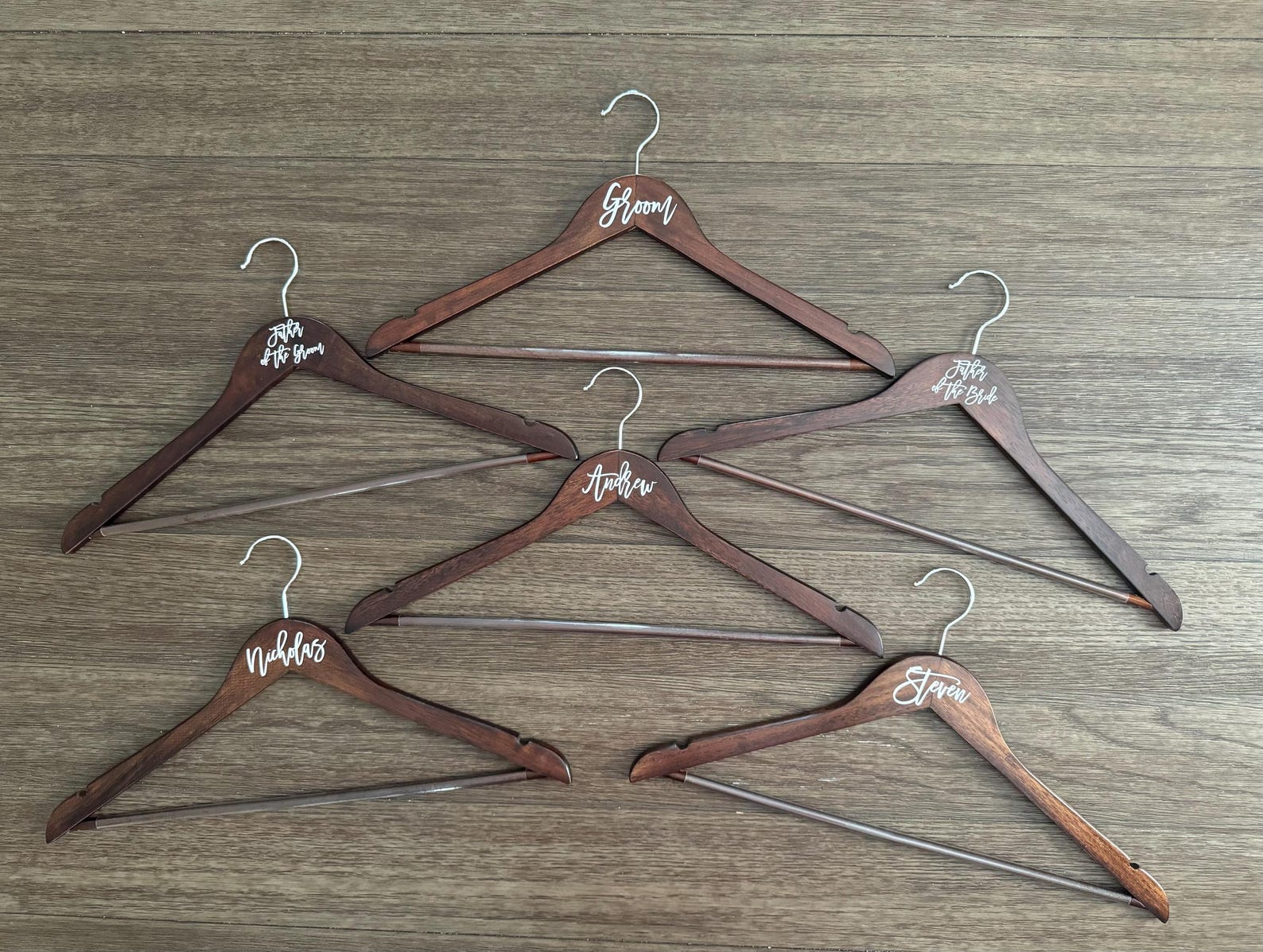 Personalized Wedding Hangers, Bride & Groom Hangers, Custom Pearl ...