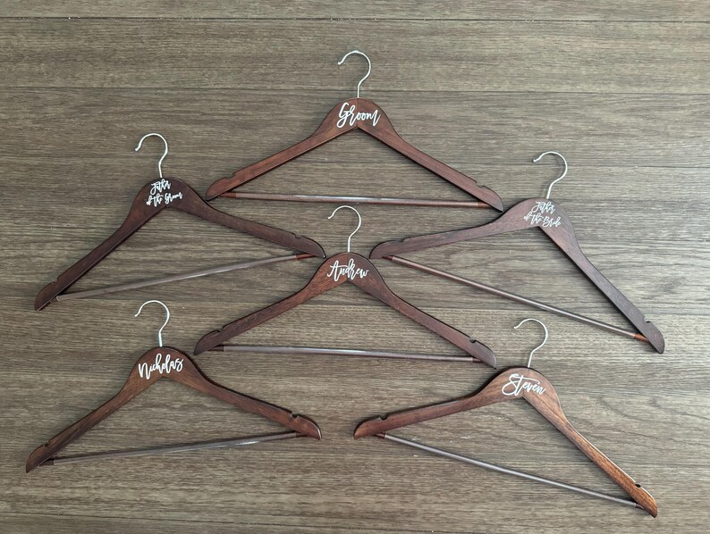 Personalized Wedding Hangers, Bride & Groom Hangers, Custom Pearl ...