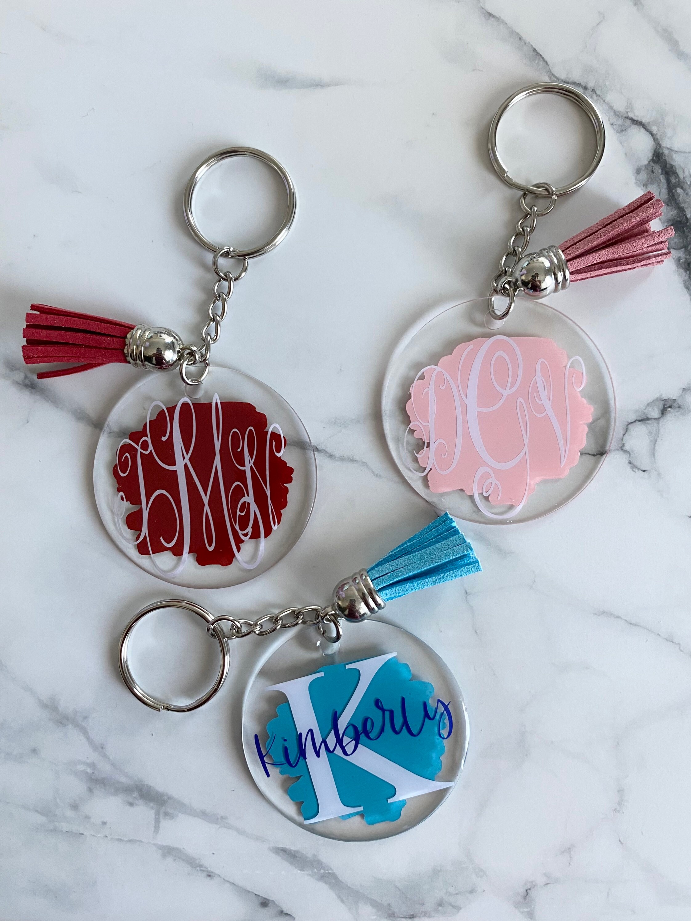 Personalized Acrylic Keychains, Monogram Keychains, Name Keychains ...