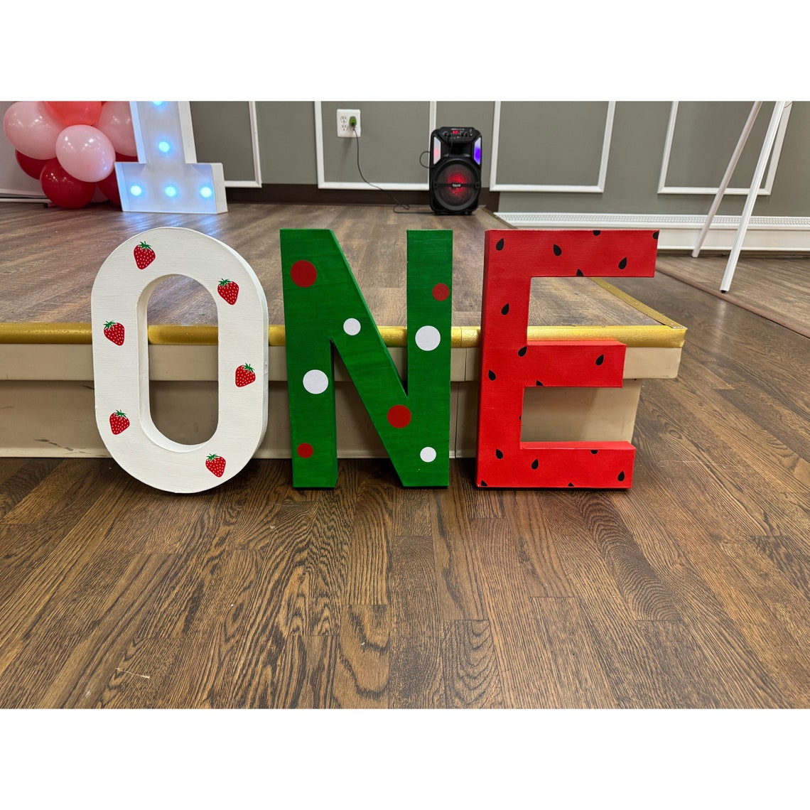 Berry Sweet One 3D Letters, One Letters, Strawberry Letters, Cake Smash ...