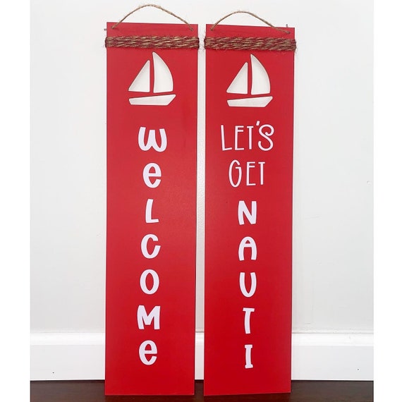 Nautical Welcome Signs Summer Welcome Signs Nautical Decor - Etsy