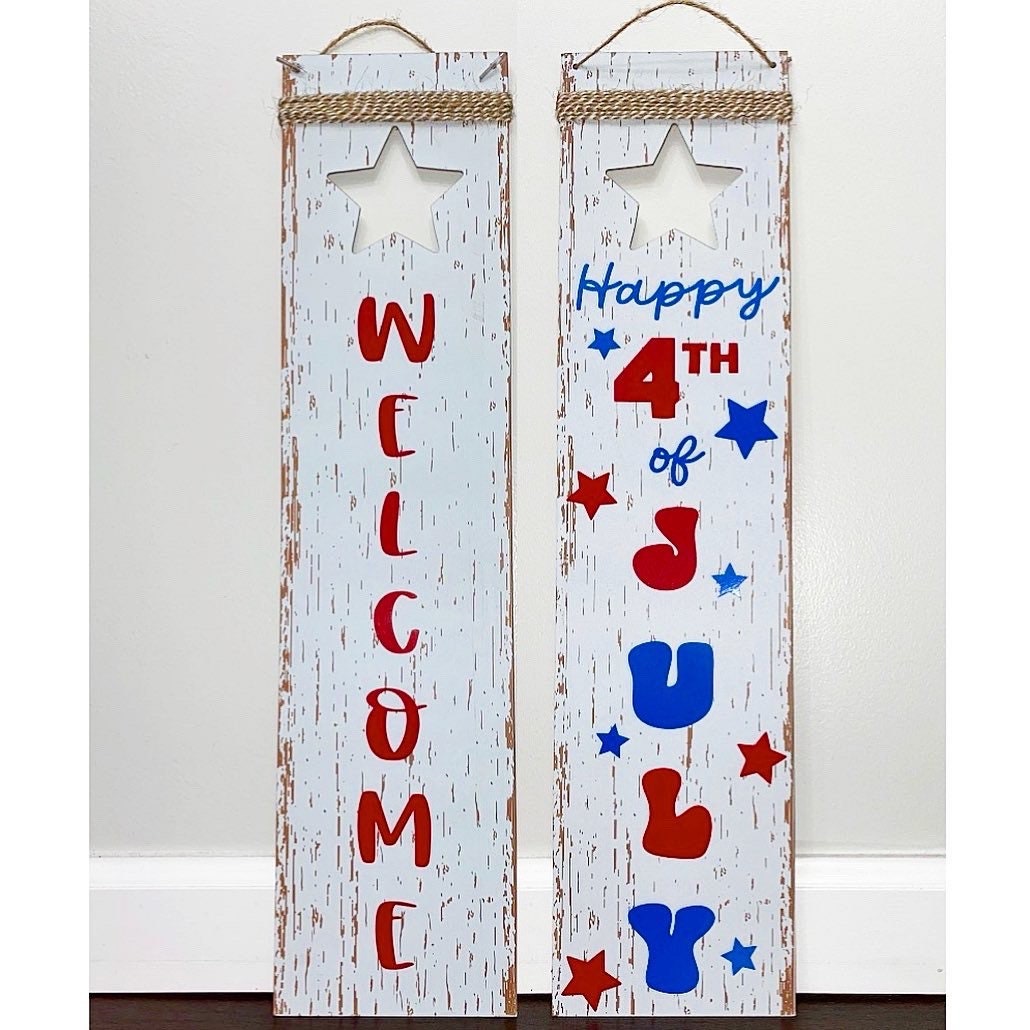 Fourth of July Signs, Independence Day Signs, Wall Signs, Hanging Signs ...