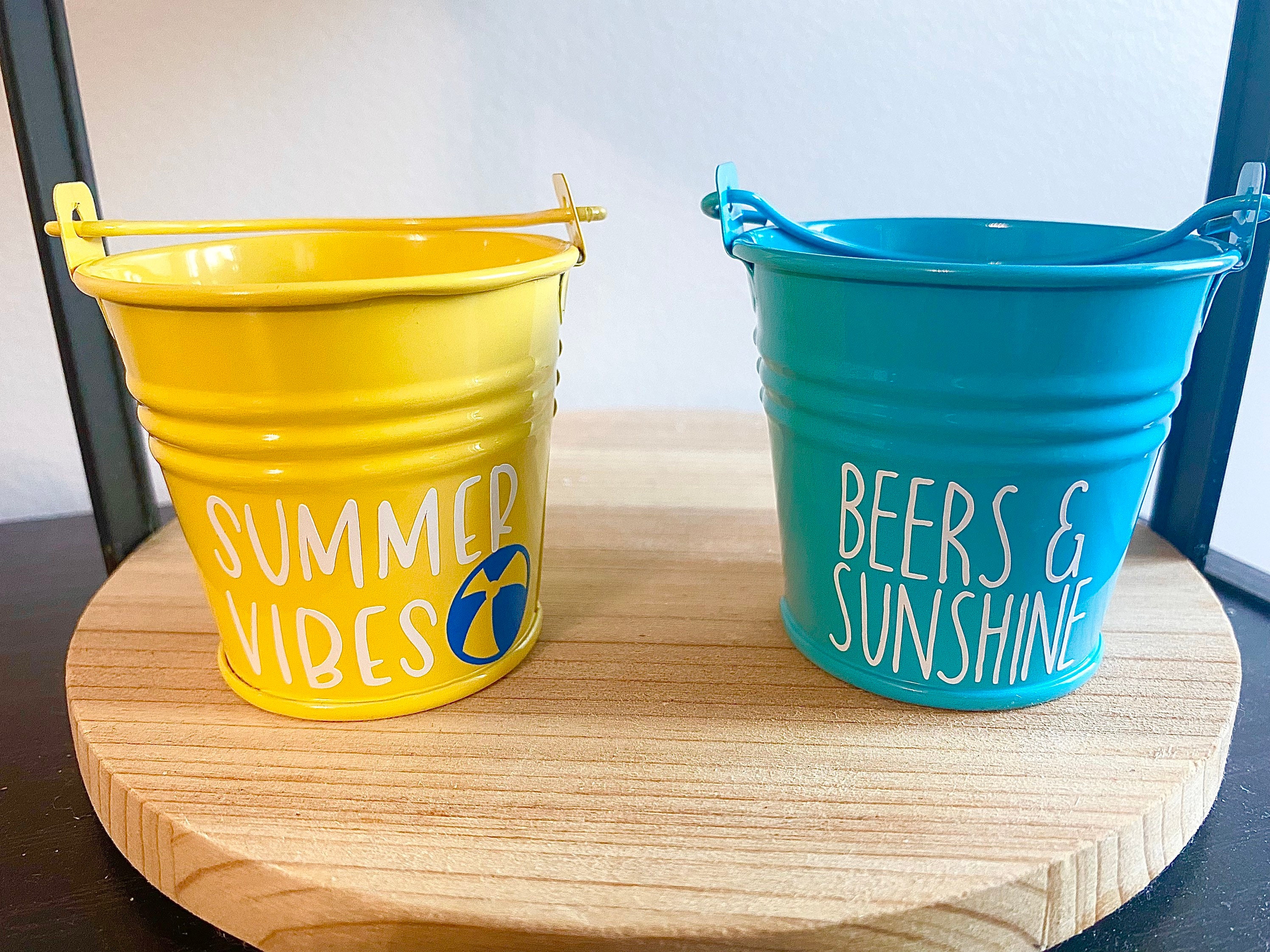 Mini Metal Buckets, Mini Beach Buckets for Tiered Trays, Mini Beach ...