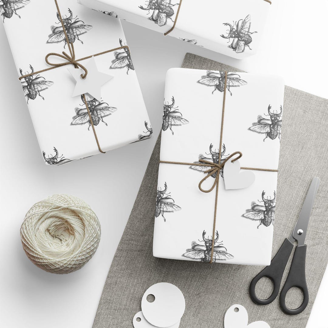 Stag Beetle Wrapping Paper - Etsy
