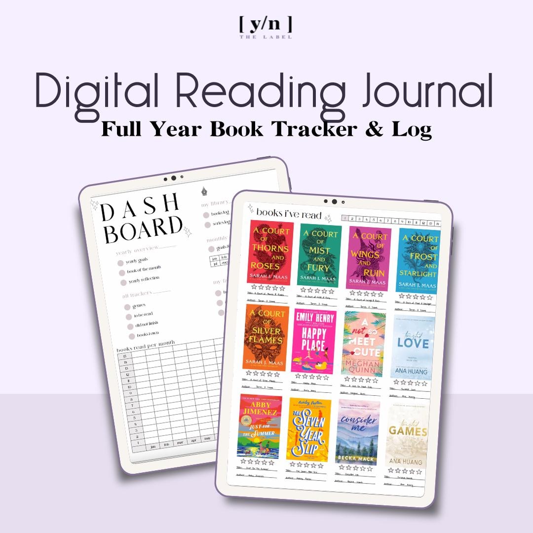 Digital Reading Log | iPad Goodnotes Book Tracker & Log | Book Series ...