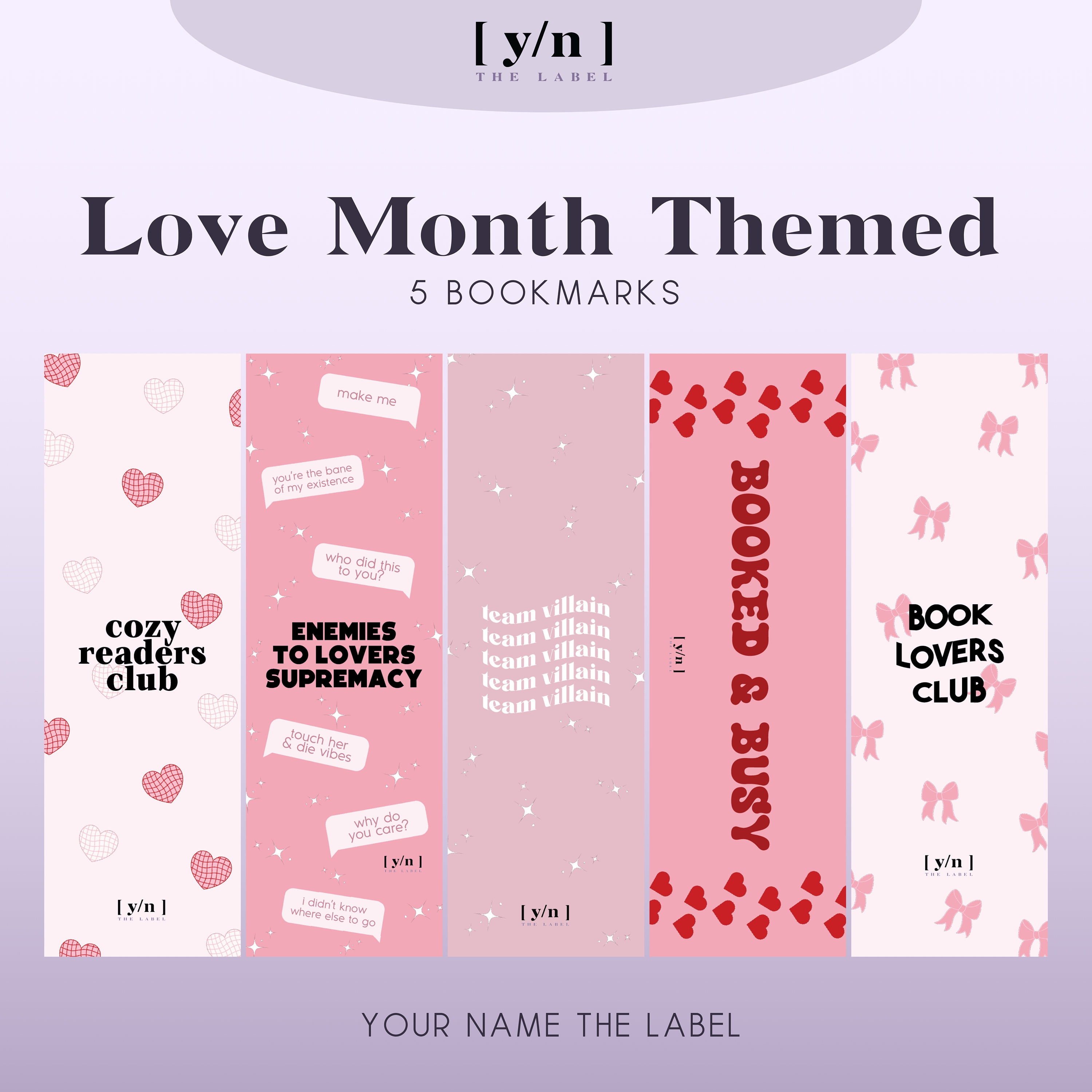 Valentine's Day Bookmark | Love Month Themed | Bookish Valentine's ...