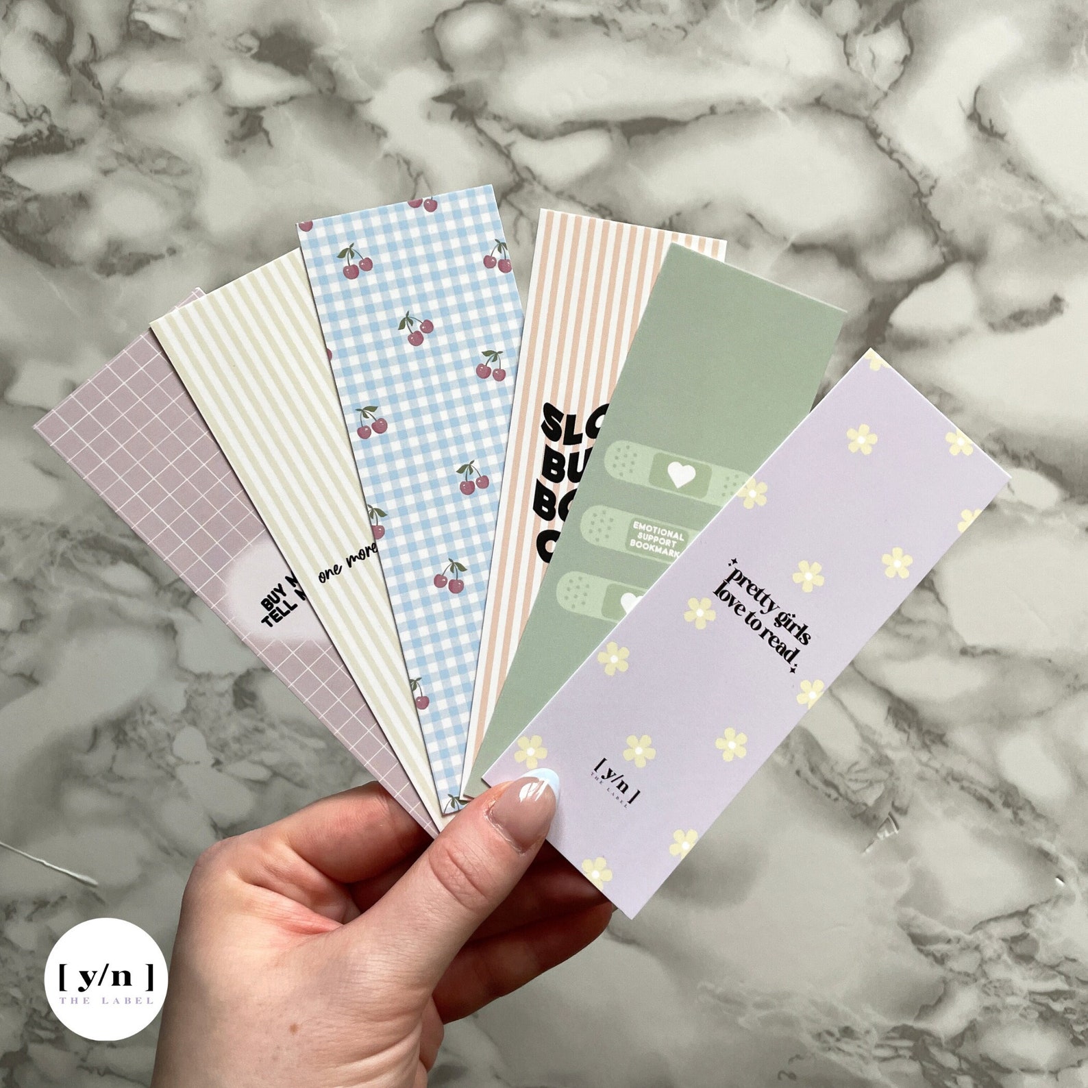 Spring 2024 Bookmarks Pastel Aesthetic Cute Bookish Double Sided ...