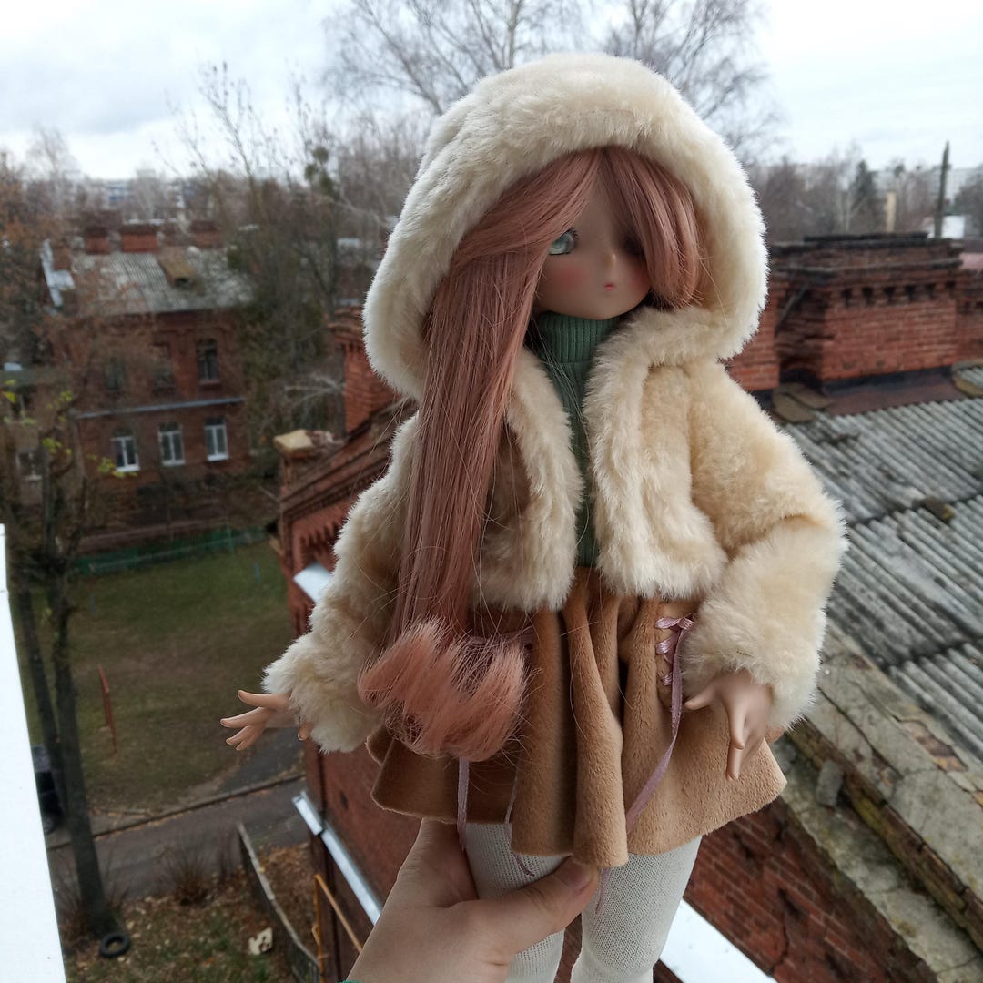 Fur Coat for SD and MSD Size Dolls/ Winter Doll Clothes, Fur Coat for ...