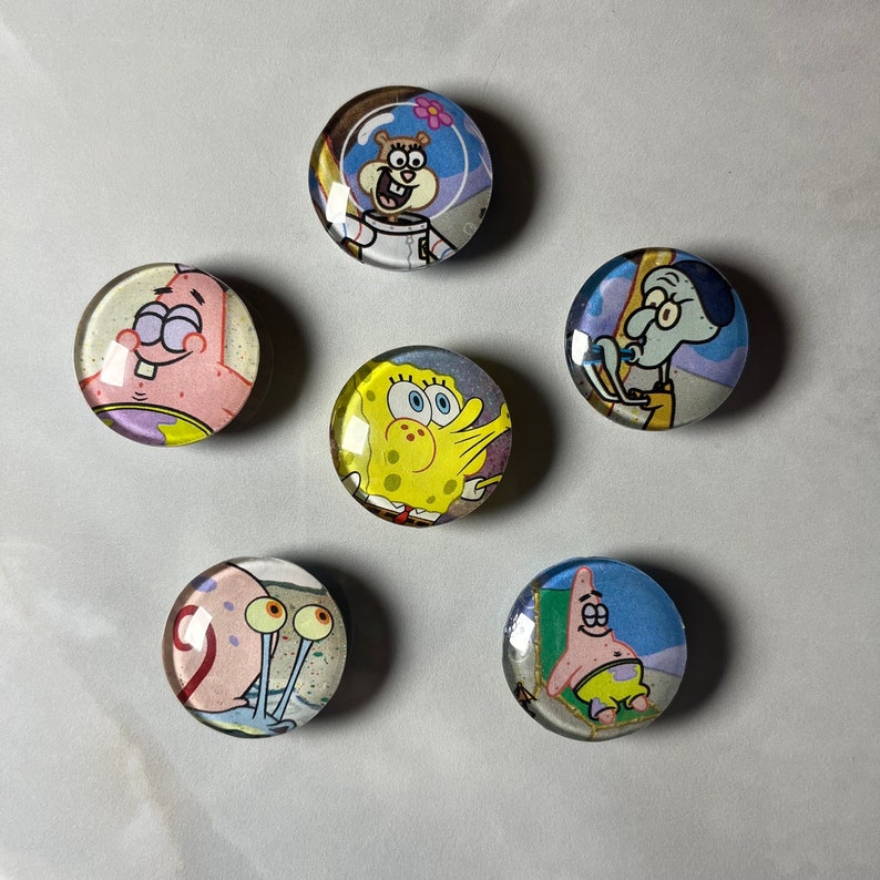 Spongebob Squarepants Magnets Set of 6 Refrigerator Magnets Patrick ...