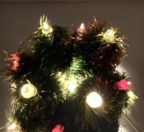 Antique 1930's 8 R. E. Gebhardt Lighted Green Christmas Tree Table Top ...