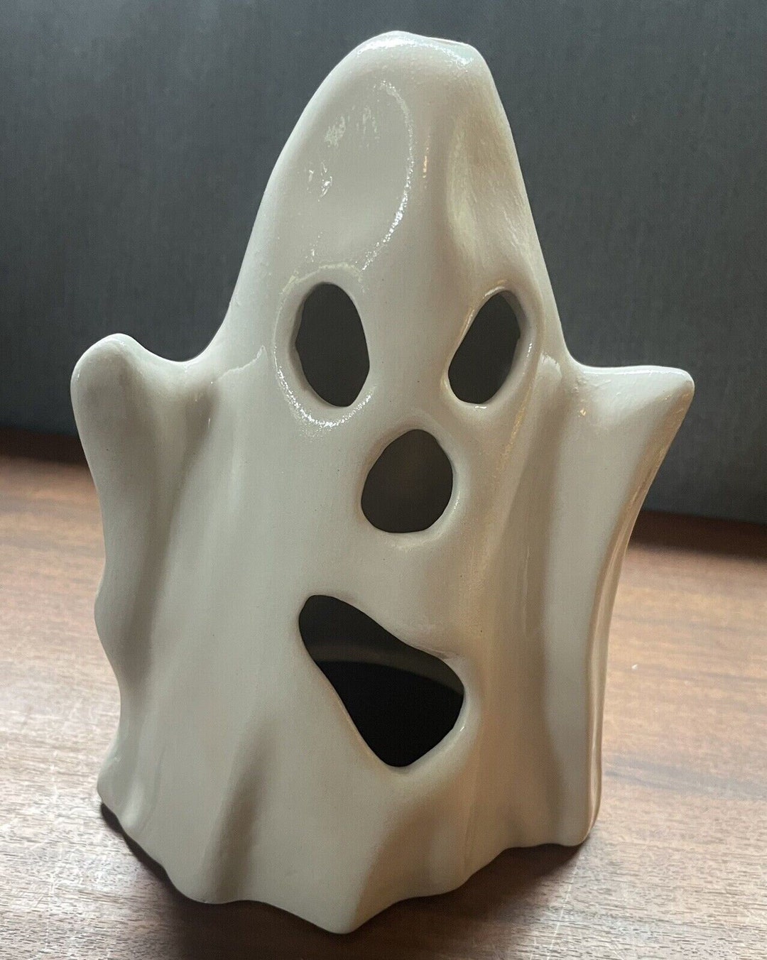 Ceramic Mold Spooky White Ghost 7 Tall Candle Light - Etsy